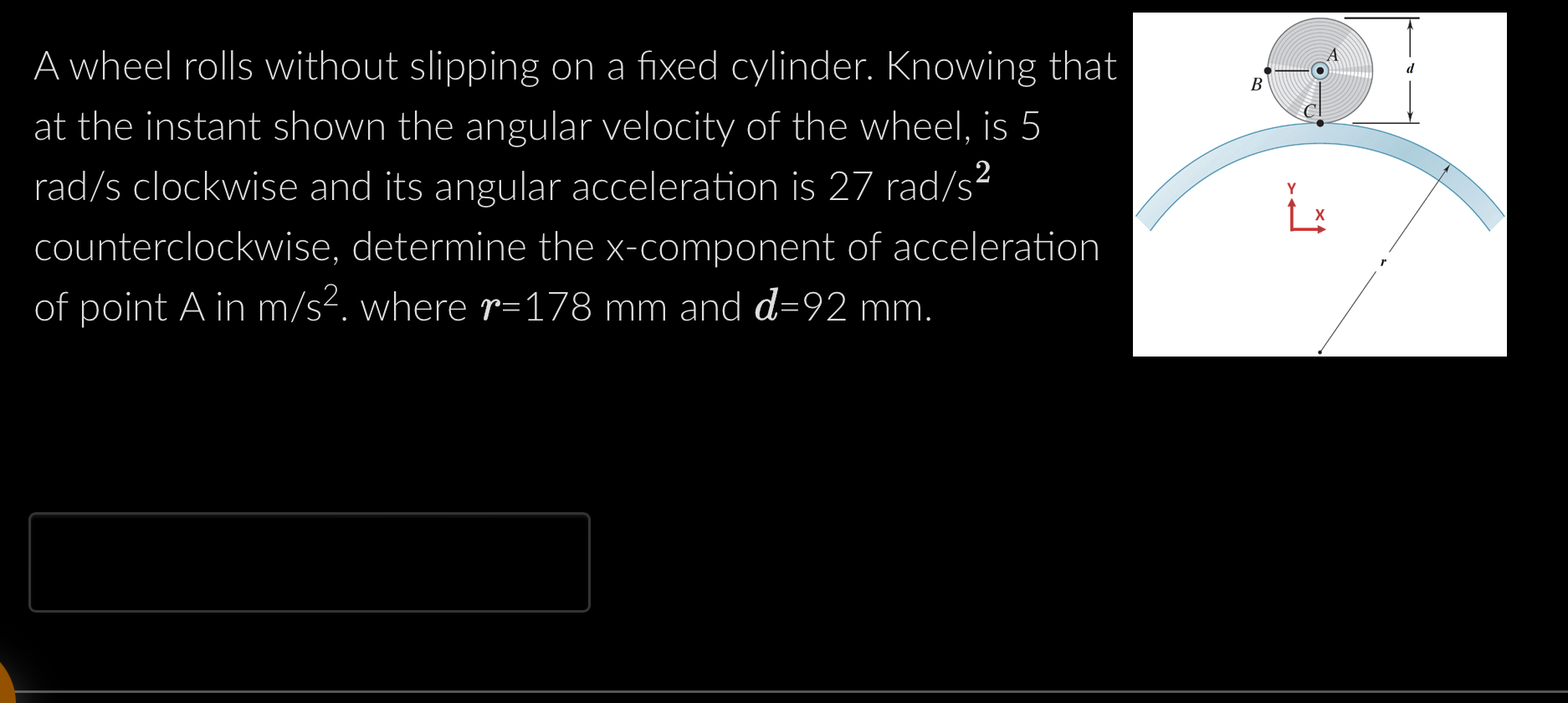 Solved by an EXPERT A wheel rolls without slipping on a fixed cylinder. | Chegg.com