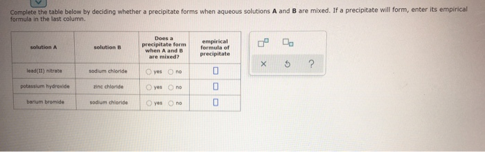 Solved Complete the table below by deciding whether a | Chegg.com