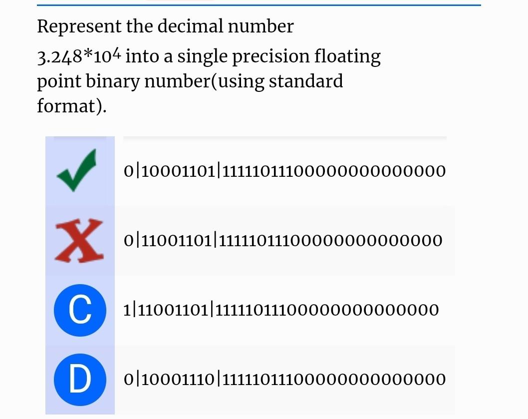 Solved Represent the decimal number 3.248∗104 into a single | Chegg.com