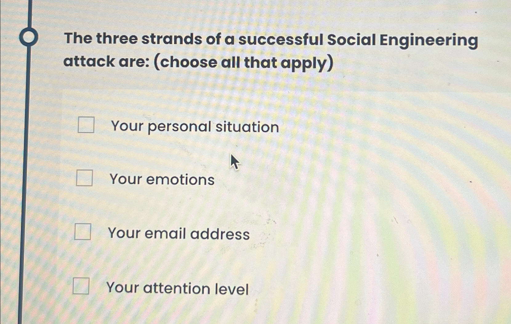 Solved The three strands of a successful Social Engineering | Chegg.com