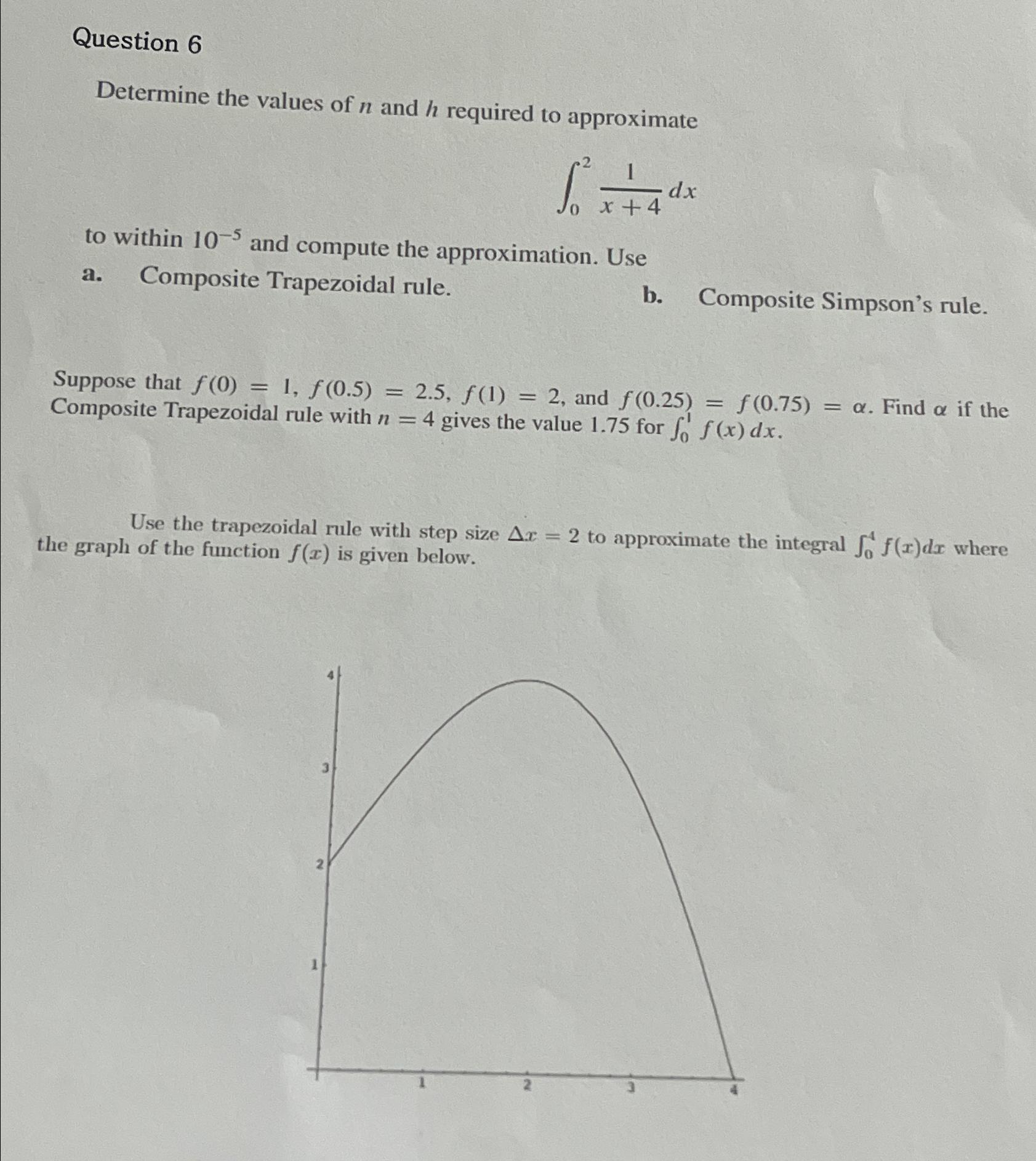 Solved Question 6Determine the values of n ﻿and h ﻿required | Chegg.com