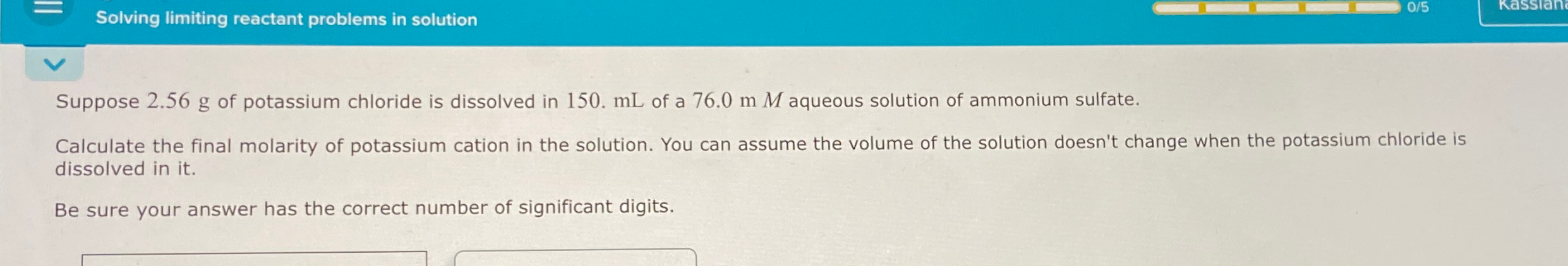 Solved Solving limiting reactant problems in solutionSuppose | Chegg.com