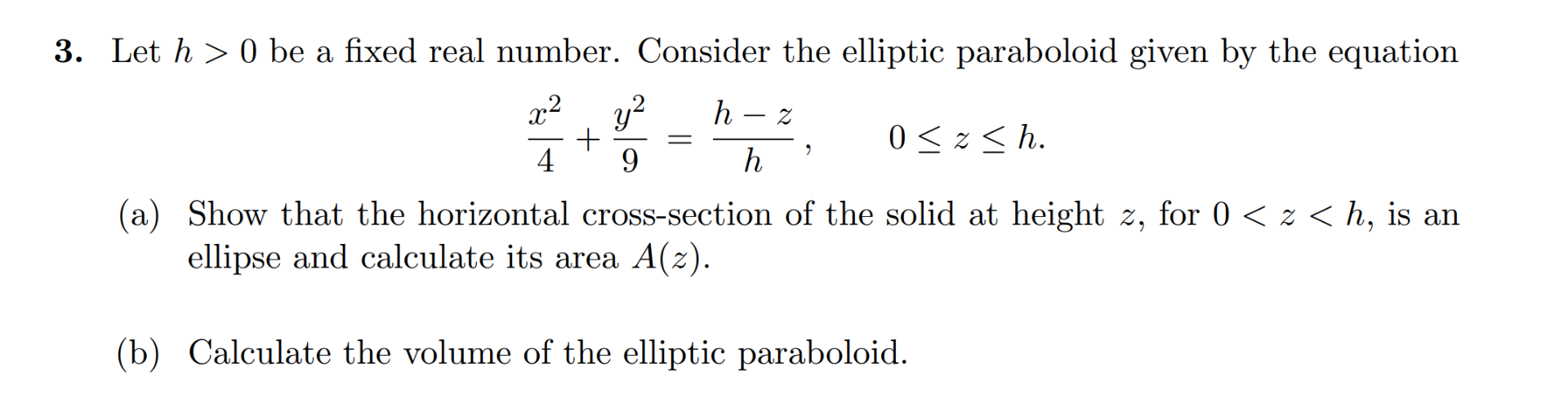 Solved 3. Let h>0 be a fixed real number. Consider the | Chegg.com