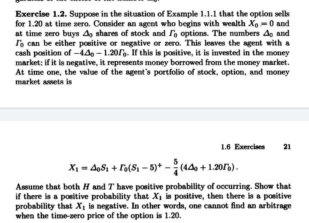 Solved Exercise 1.2. Suppose in the situation of Example | Chegg.com