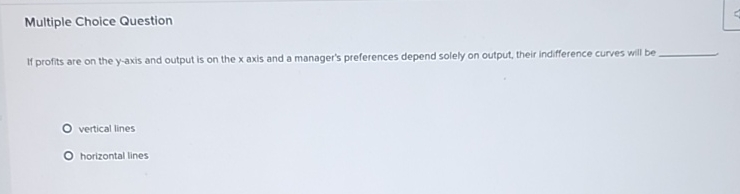 Solved Multiple Choice QuestionIf profits are on the y-axis | Chegg.com