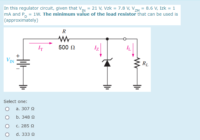 Solved In this regulator circuit, given that | Chegg.com