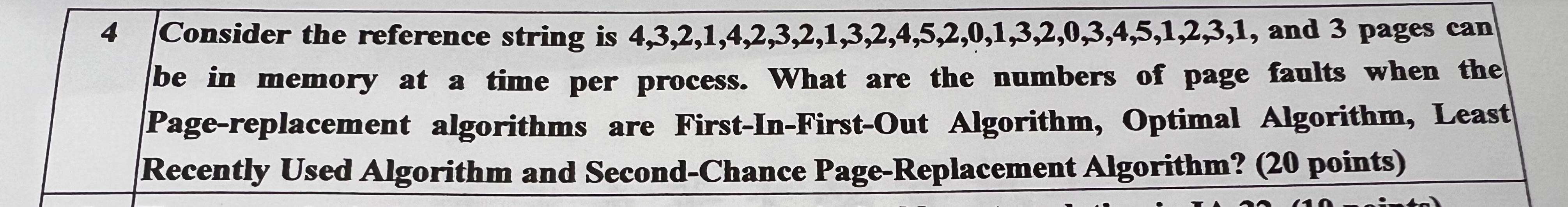 Solved 4 ﻿Consider the reference string is | Chegg.com