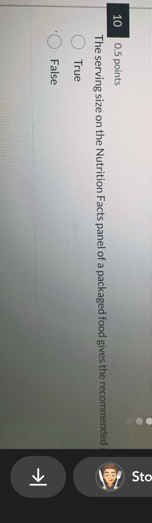 Solved 100.5 ﻿pointsThe serving size on the Nutrition Facts | Chegg.com