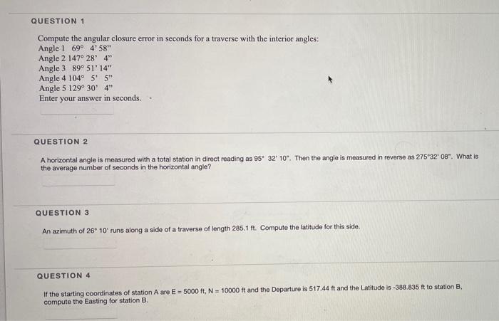 Solved QUESTION 1 Compute the angular closure error in | Chegg.com