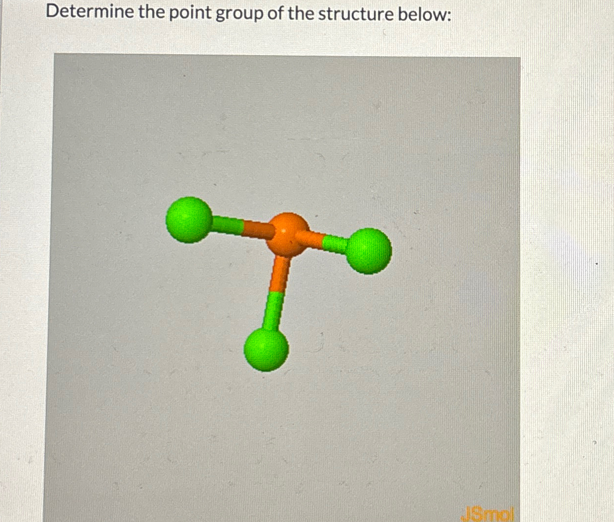Solved Determine the point group of the structure below: | Chegg.com