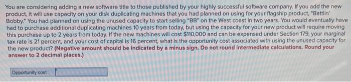 Solved You are considering adding a new software title to | Chegg.com