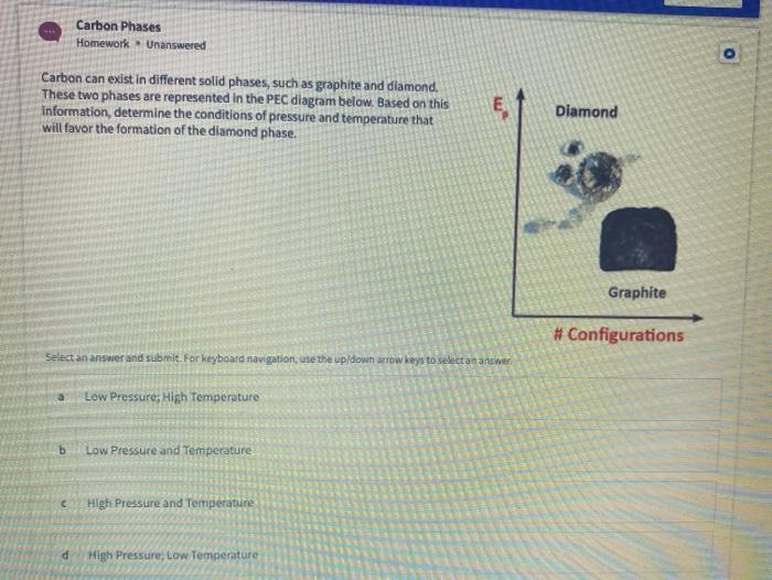 Solved Carbon Phases Homework Unanswered O Carbon can exist | Chegg.com