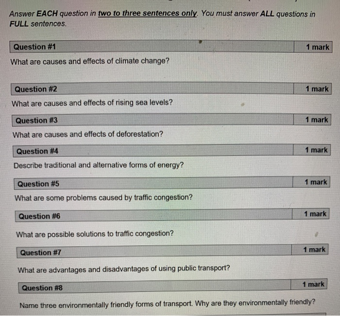Solved Answer EACH question in two to three sentences only. | Chegg.com