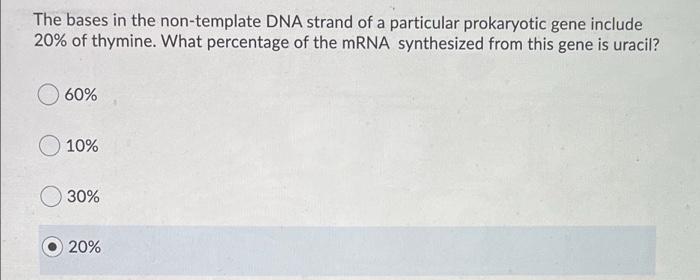 Solved The bases in the non-template DNA strand of a | Chegg.com