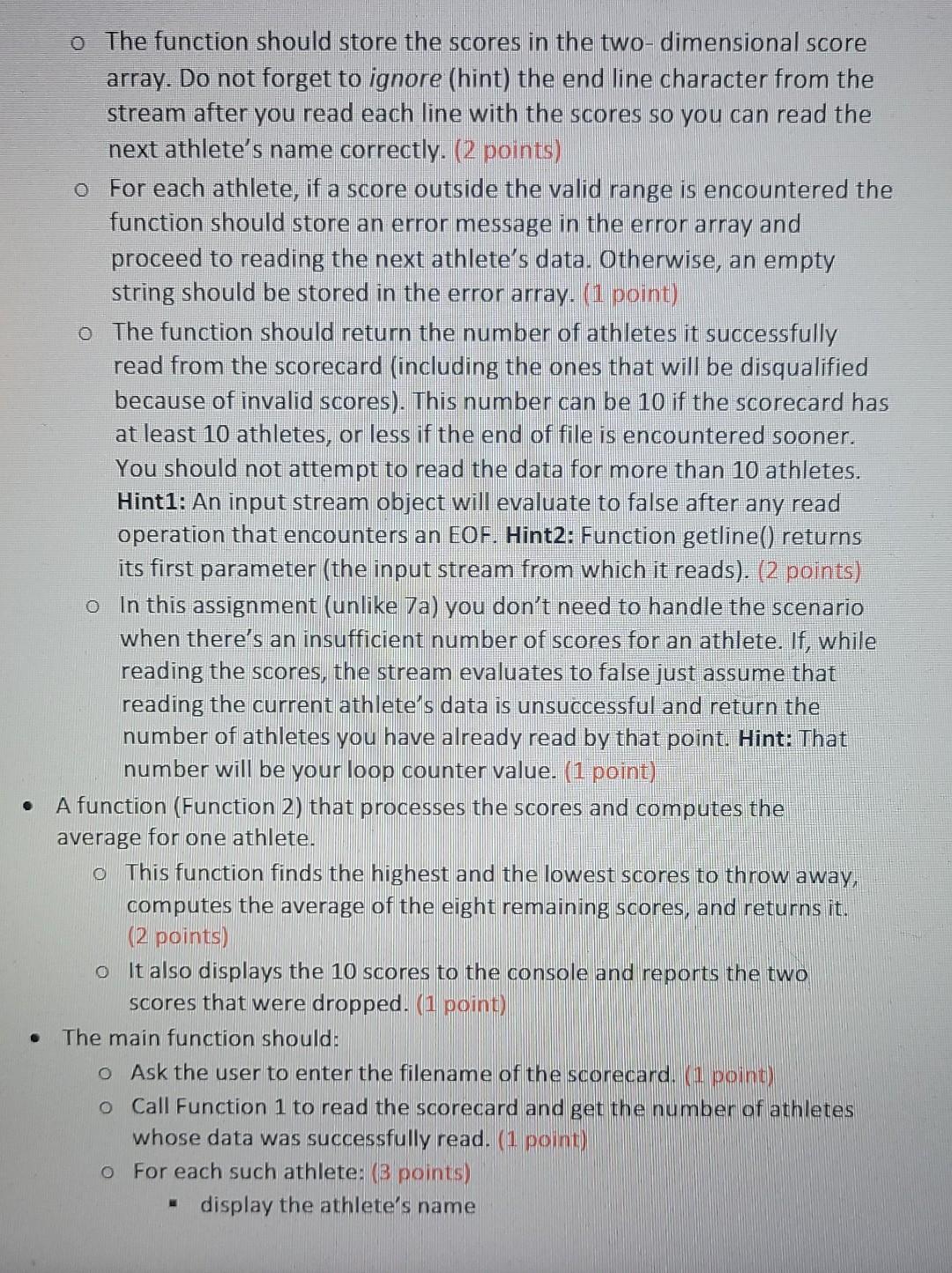 Solved Assignment 7b: 19 points Write a Program: Competition | Chegg.com