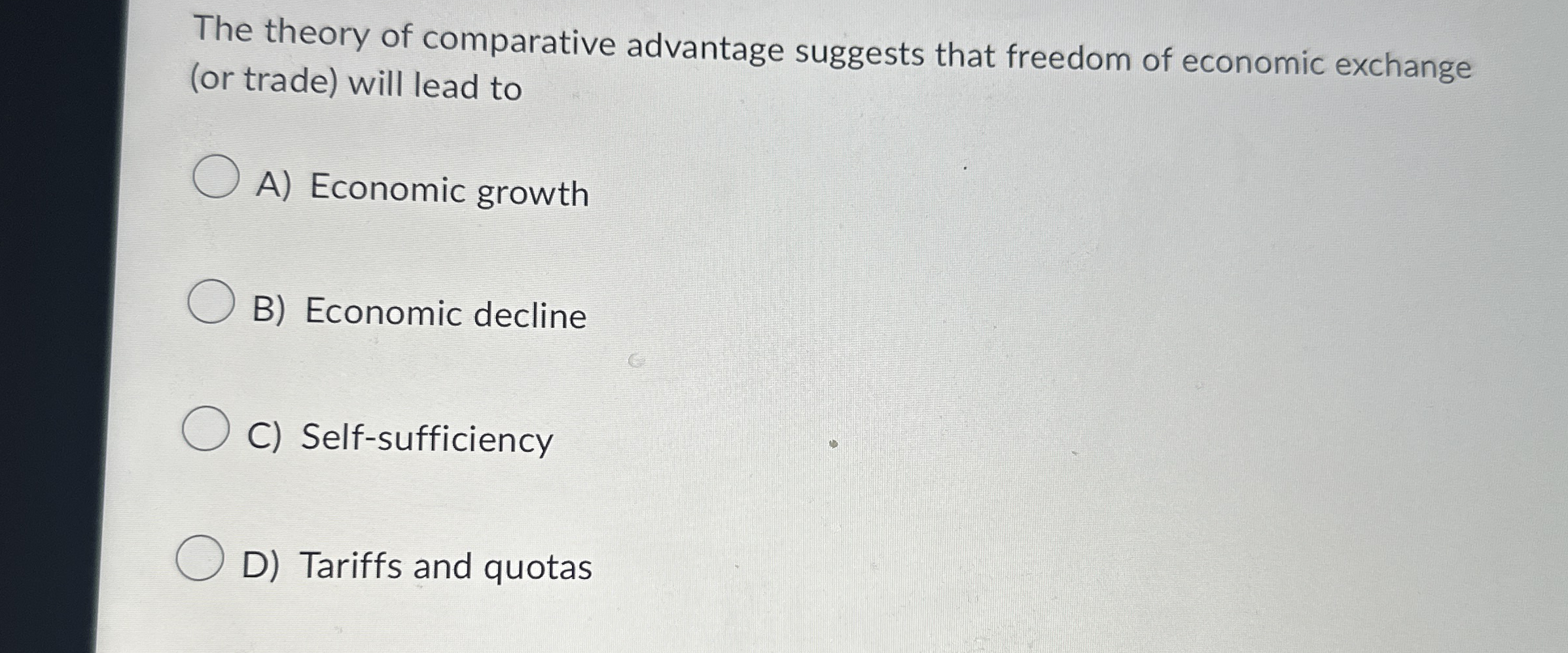 Solved The theory of comparative advantage suggests that | Chegg.com