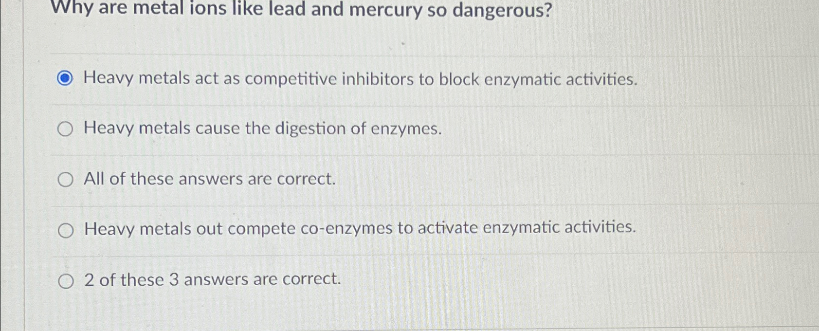 Solved Why are metal ions like lead and mercury so | Chegg.com