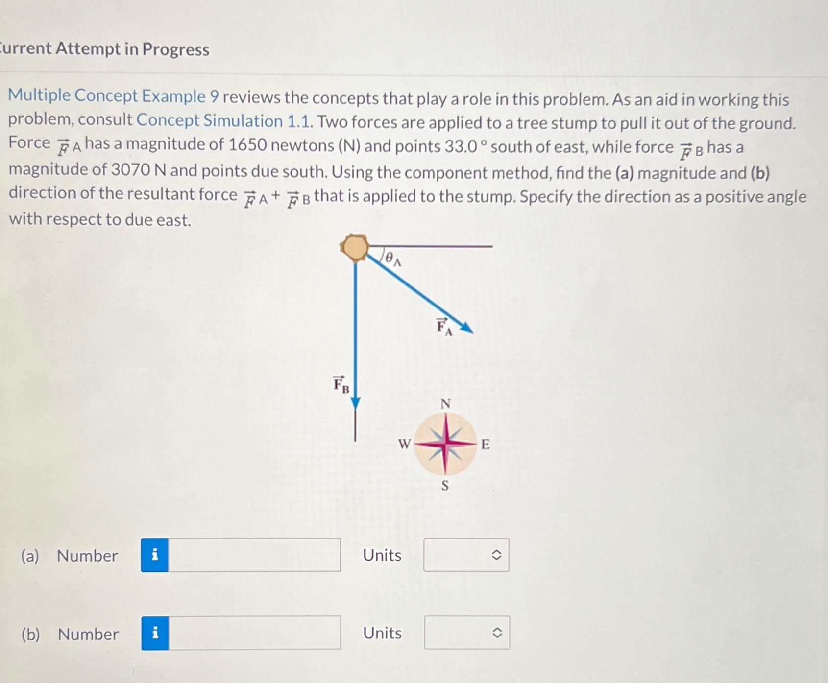 Solved Current Attempt in ProgressMultiple Concept Example 9 | Chegg.com
