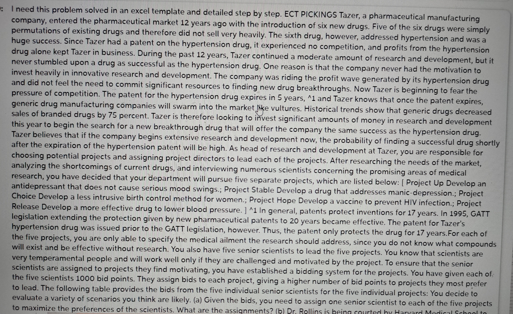 Solved : Ineed this problem solved in an excel template and | Chegg.com