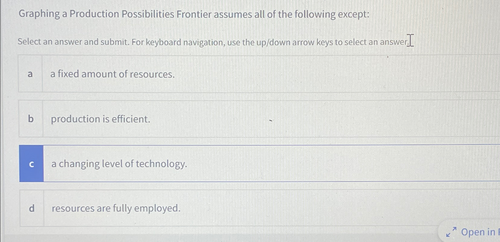 Solved Graphing a Production Possibilities Frontier assumes | Chegg.com