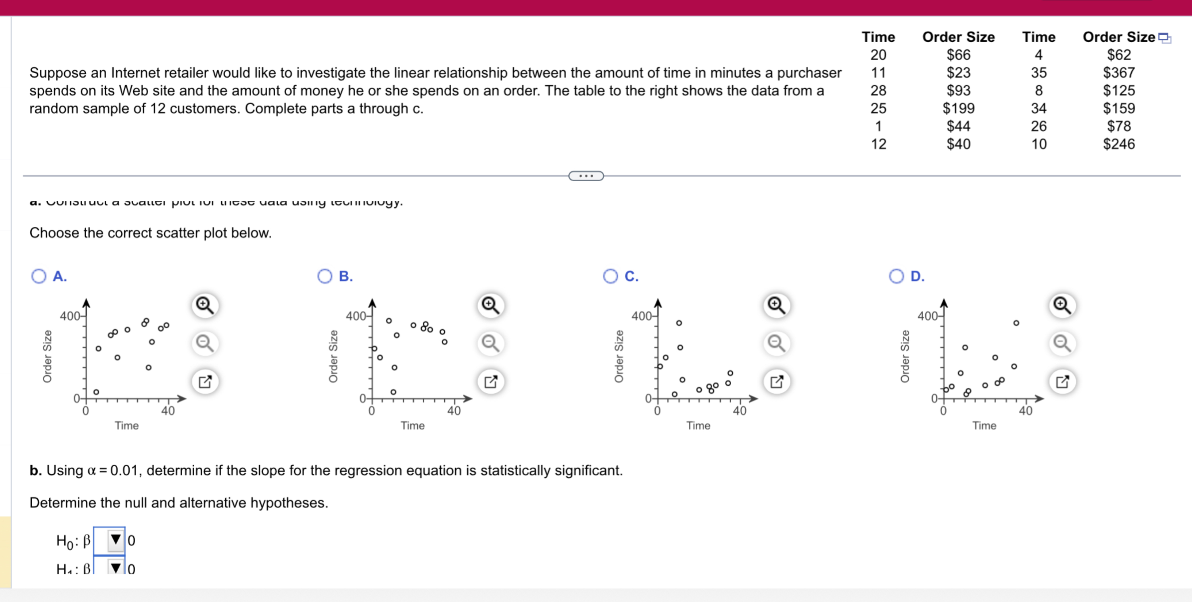 Solved Choose the correct scatter plot below.C.b. ﻿Using | Chegg.com