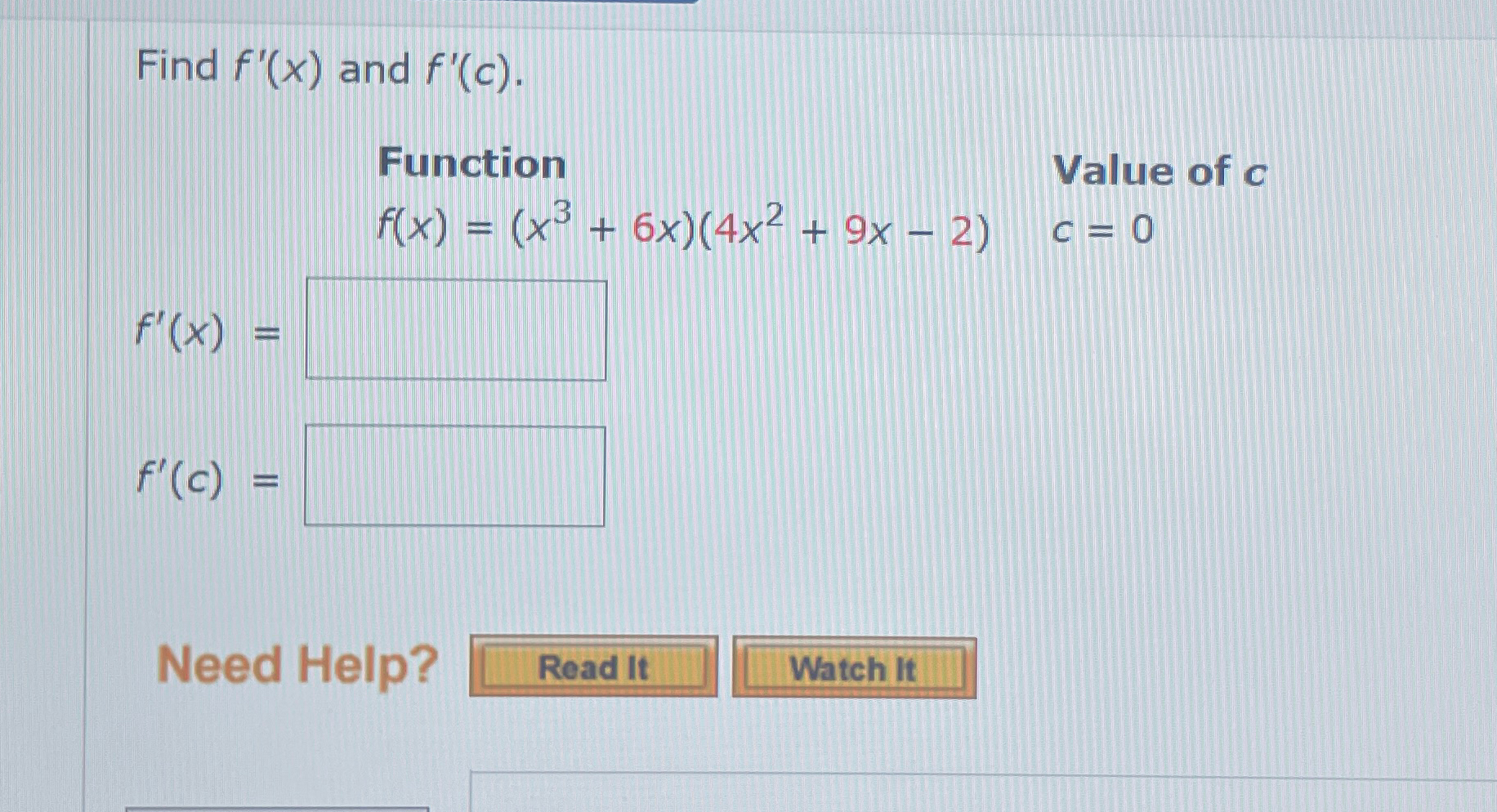 Solved Find f'(x) ﻿and | Chegg.com
