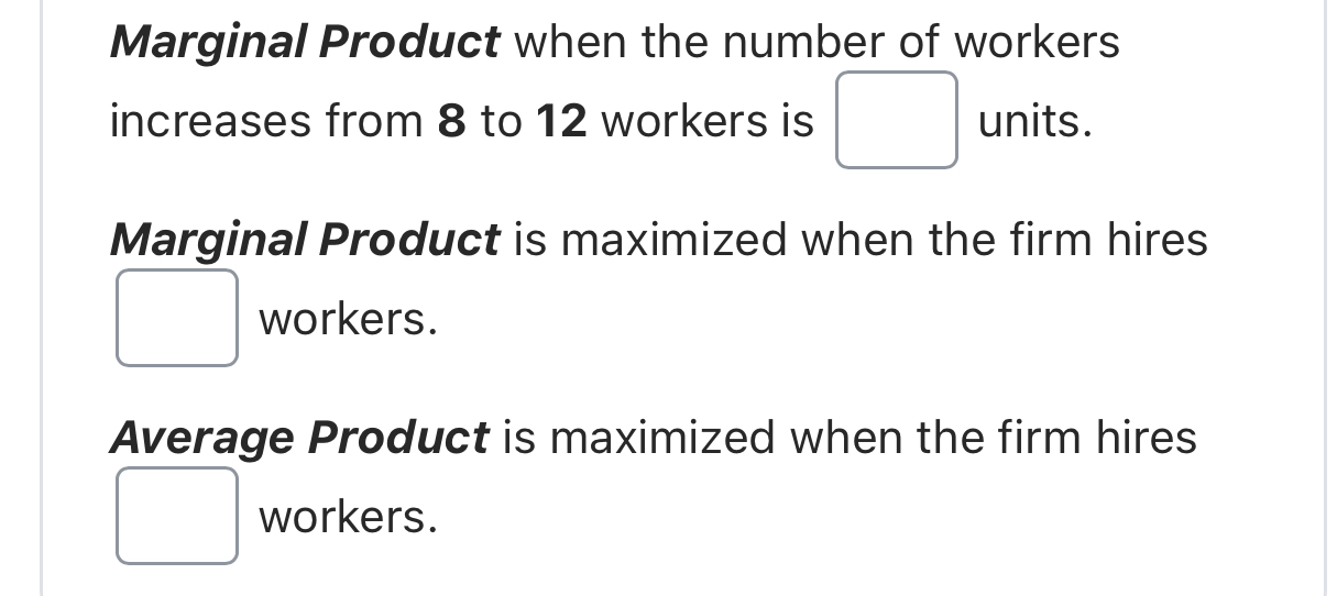 Solved Marginal Product when the number of workers increases | Chegg.com