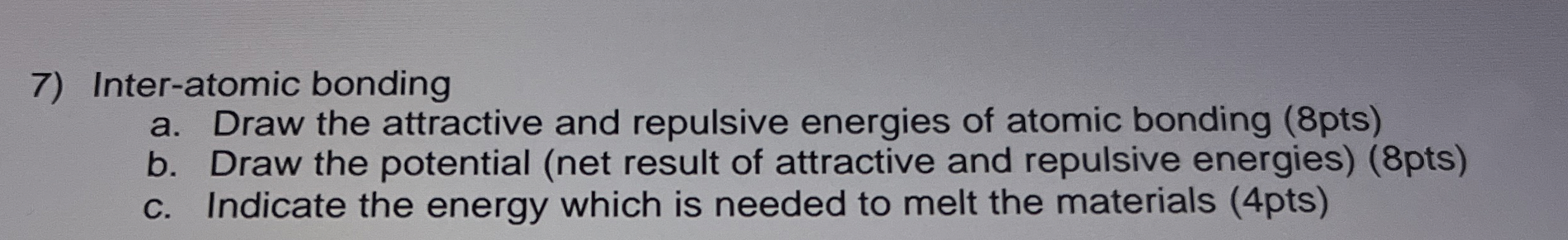 Solved Inter-atomic bondinga. ﻿Draw the attractive and | Chegg.com