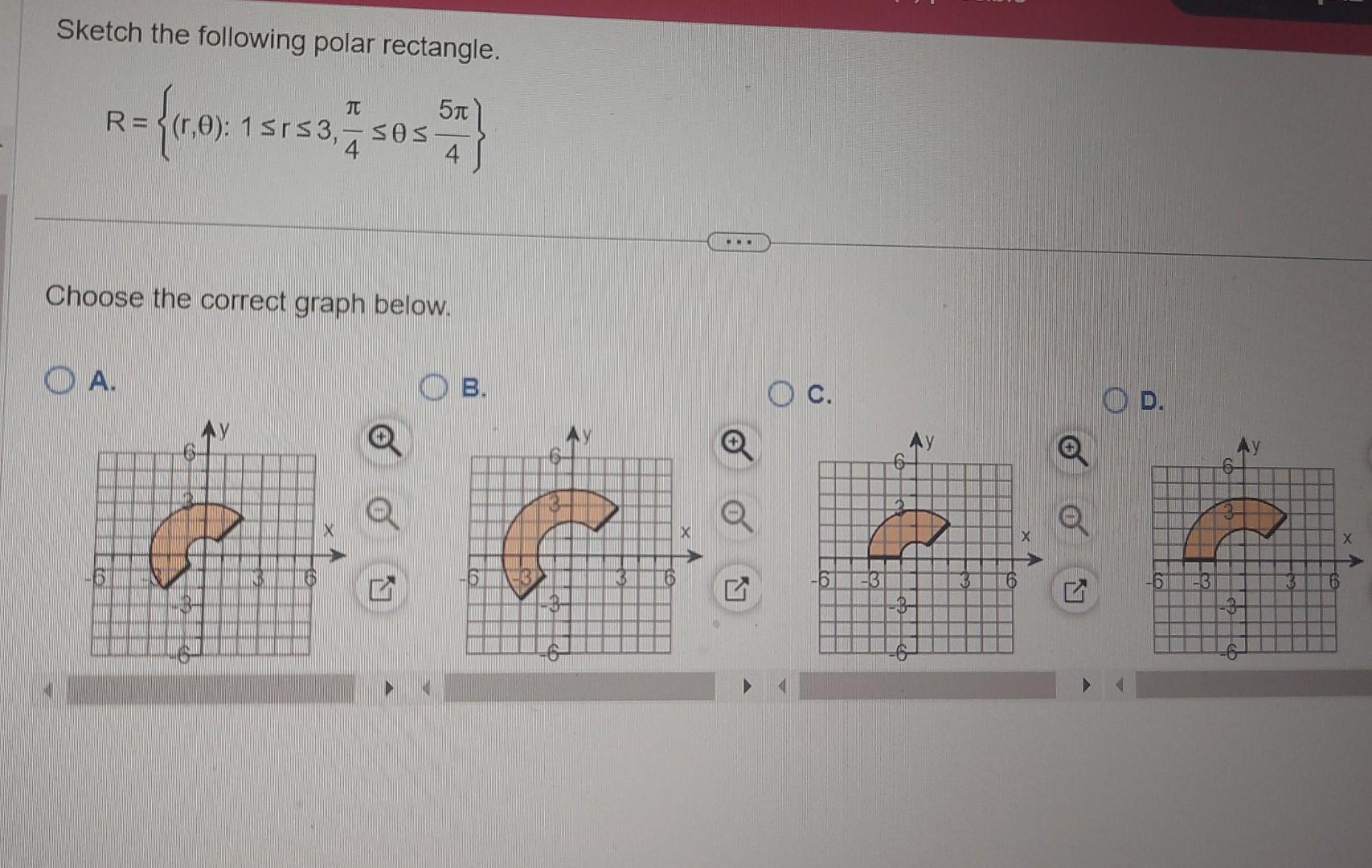 Solved Sketch the following polar rectangle. | Chegg.com