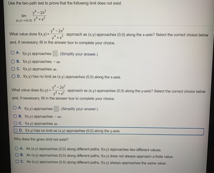 Solved Use the two-path test to prove that the following | Chegg.com