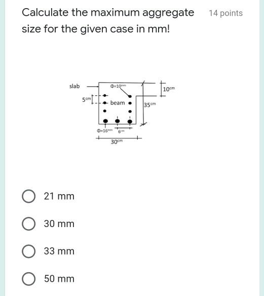 Solved 14 points Calculate the maximum aggregate size for | Chegg.com