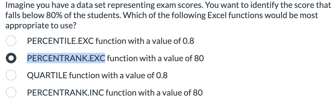 Solved Imagine you have a data set representing exam scores. | Chegg.com