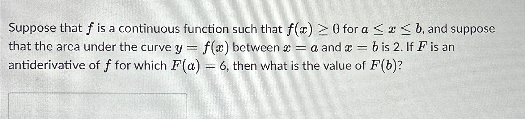 Solved Suppose that f ﻿is a continuous function such that | Chegg.com