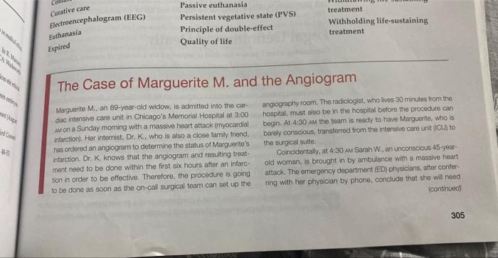 Solved The Case of Marguerite M. and the Angiogram | Chegg.com
