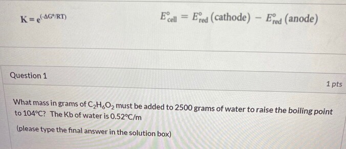 Solved Question 2 1 pts The initial rate of disappearance of | Chegg.com