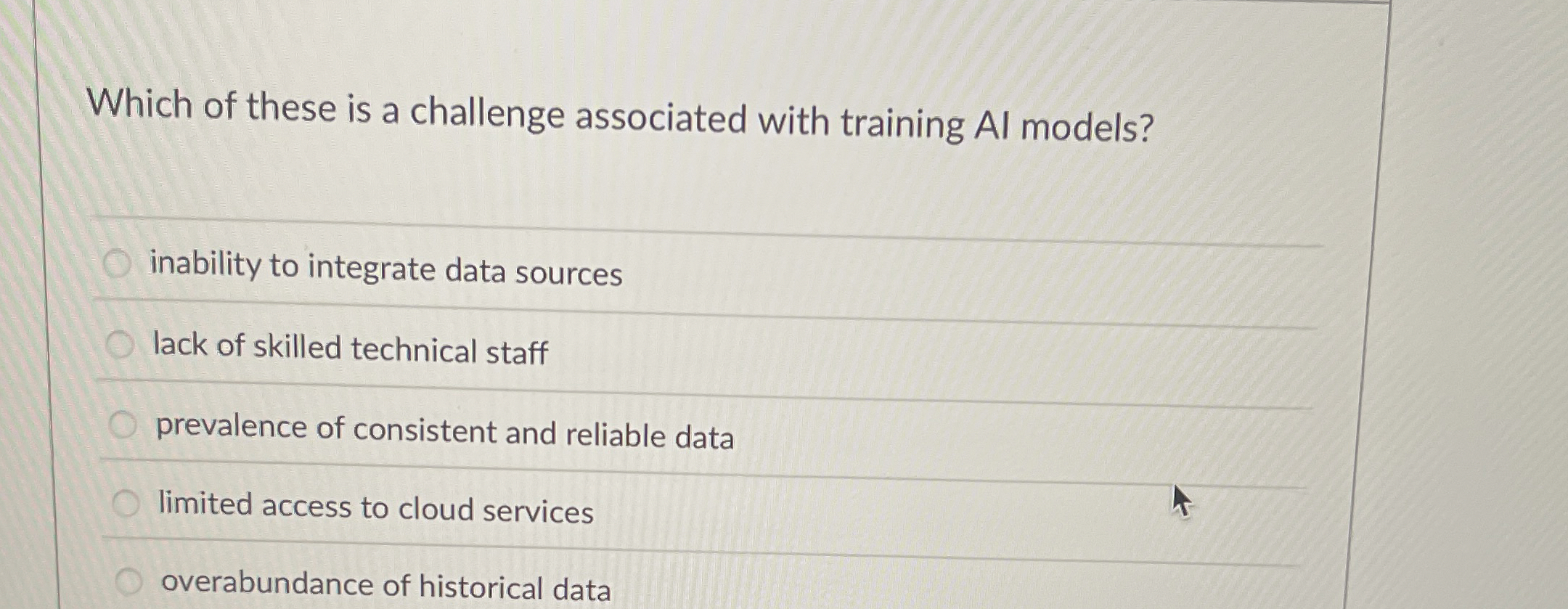 Solved Which of these is a challenge associated with | Chegg.com