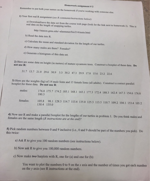 Solved Homework Assignment 2 Remember To Put Both Your 7088