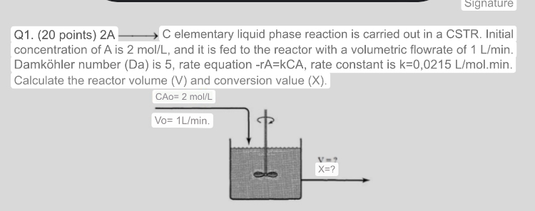 Solved Q1. (20 ﻿points) 2A q, ﻿C elementary liquid phase | Chegg.com