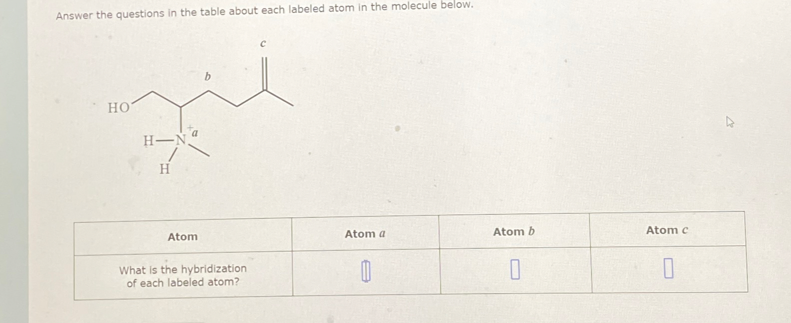 Solved Answer the questions in the table about each labeled | Chegg.com