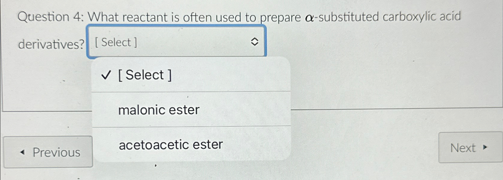 Solved Question 4: What reactant is often used to prepare | Chegg.com