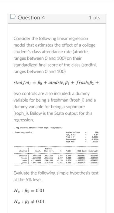 Solved Consider the following linear regression model that | Chegg.com