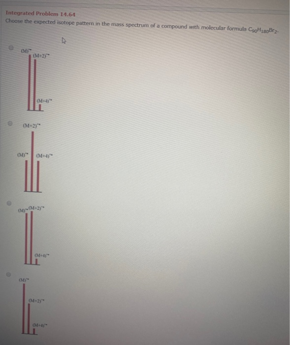 Solved Integrated Problem 14.64 Choose the expected isotope | Chegg.com