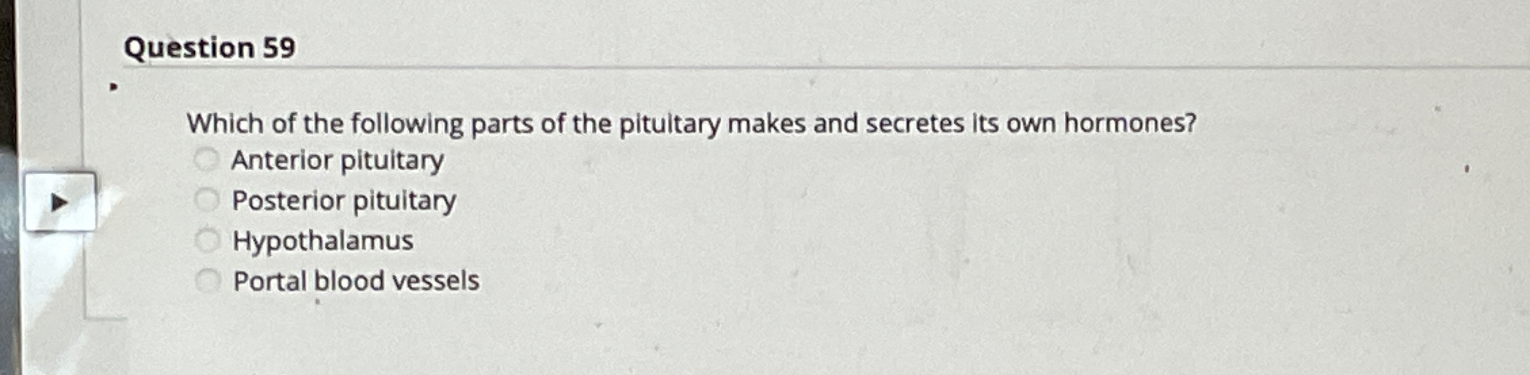 Solved Question 59Which of the following parts of the | Chegg.com