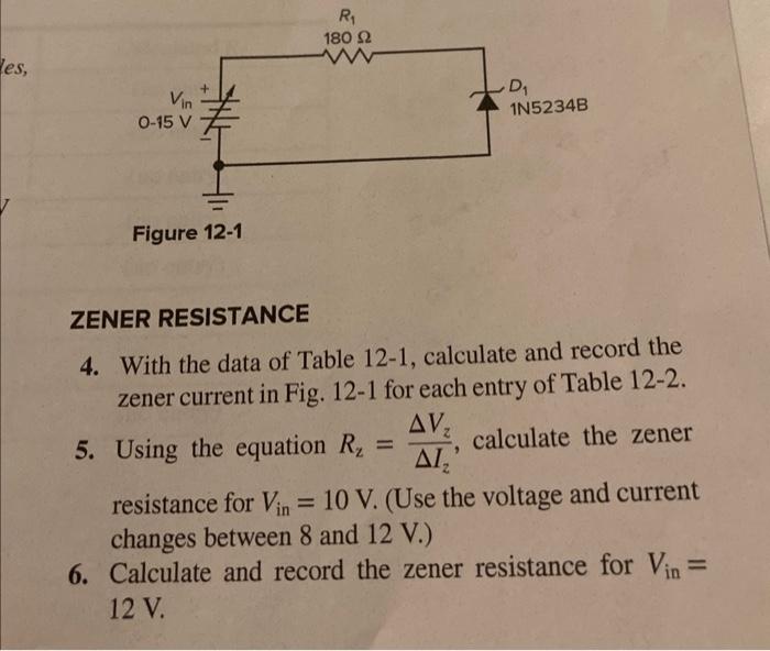 Solved 5. Using the equation Rz=ΔIzΔVz, calculate the zener | Chegg.com