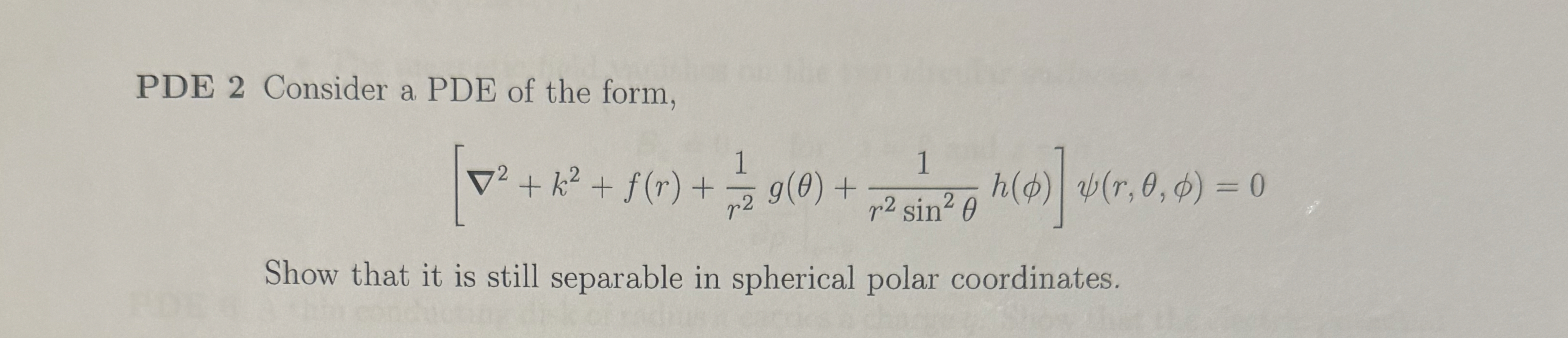 Solved by an EXPERT PDE 2 ﻿Consider a PDE of the | Chegg.com