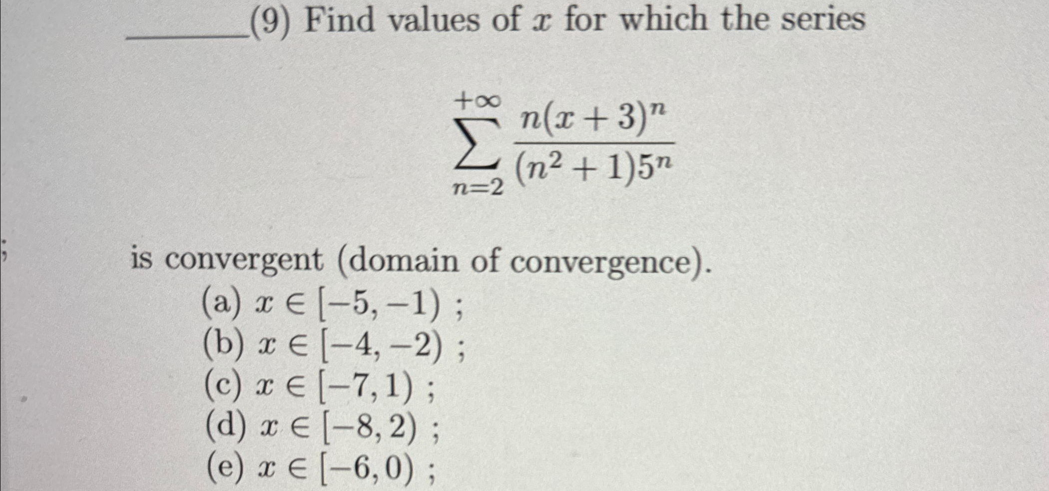 Solved (9) ﻿Find values of x ﻿for which the | Chegg.com