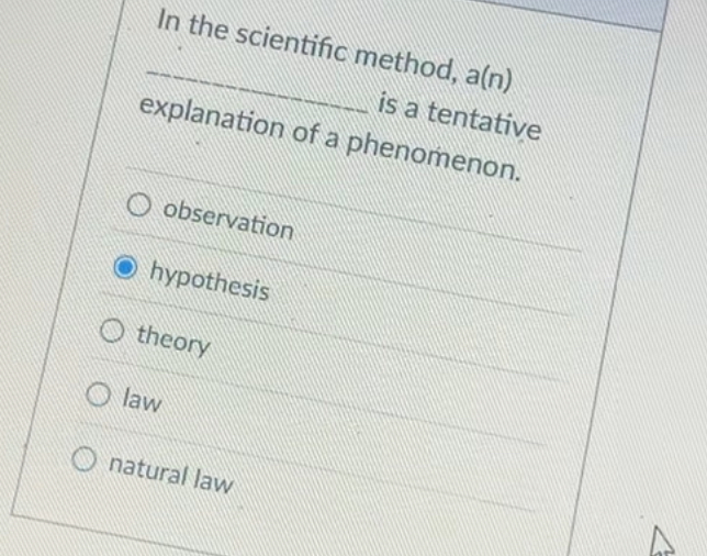 Solved In the scientific method, a(n)is a | Chegg.com