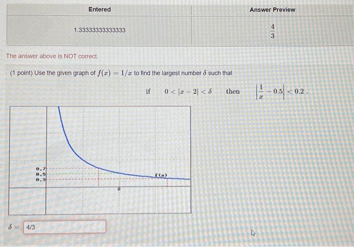 Solved (1 point) Use the given graph of f(x)=1/x to find the | Chegg.com Solved (1 point) Use the given graph of f(x)=1/x to find the | Chegg.com
