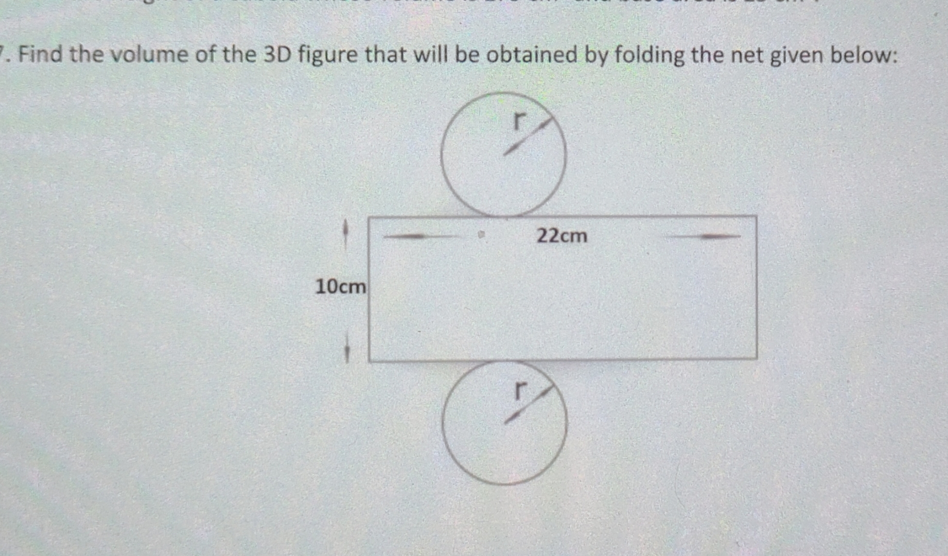 Solved Find the volume of the 3D figure that will be | Chegg.com