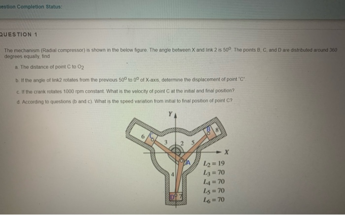 Solved estion Completion Status: QUESTION 1 The mechanism | Chegg.com